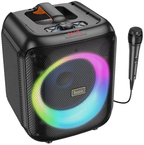 Boxa Bluetooth V5.1 TF USB AUX TWS RGB cu Microfon - Hoco Graceful HA1 ...