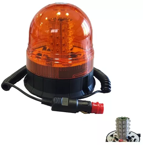 GIROFAR INTERMITENT CU LEDURI 12-24V. BAZA MAGNETICA JBM 00084 - cel.ro