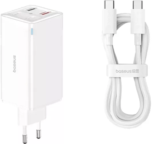Incarcator 2x USB 2x Type-C 100W + Cablu Type-C 100W 20V 5A 1m - Baseus ...