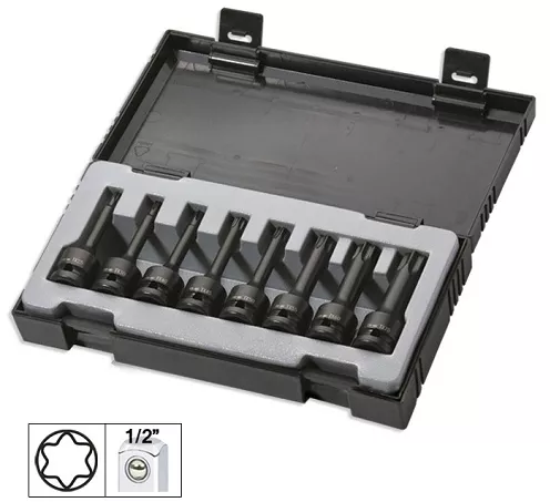 SET 8 IMBUSURI DE IMPACT TORX LUNGI DE 1/2 JBM 00193 - cel.ro
