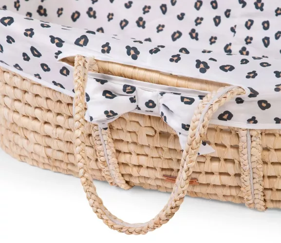 Cos bebe Childhome Moise din coji de porumb cu saltea Husa Jerse ...