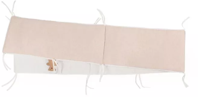 Protectie patut Childhome 35x340 cm Jerse/Muselina Teddy CH-CCPPJMTB ...