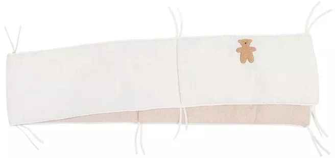 Protectie patut Childhome 35x340 cm Jerse/Muselina Teddy CH-CCPPJMTB ...