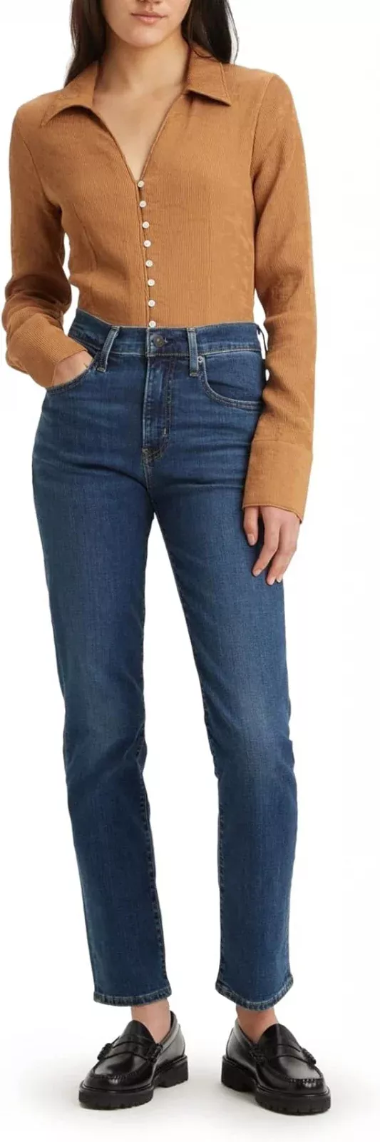 Blugi dama cu talie inalta Levi s 724 28W 28L - OUTLET B07S9NKFP2 - cel.ro