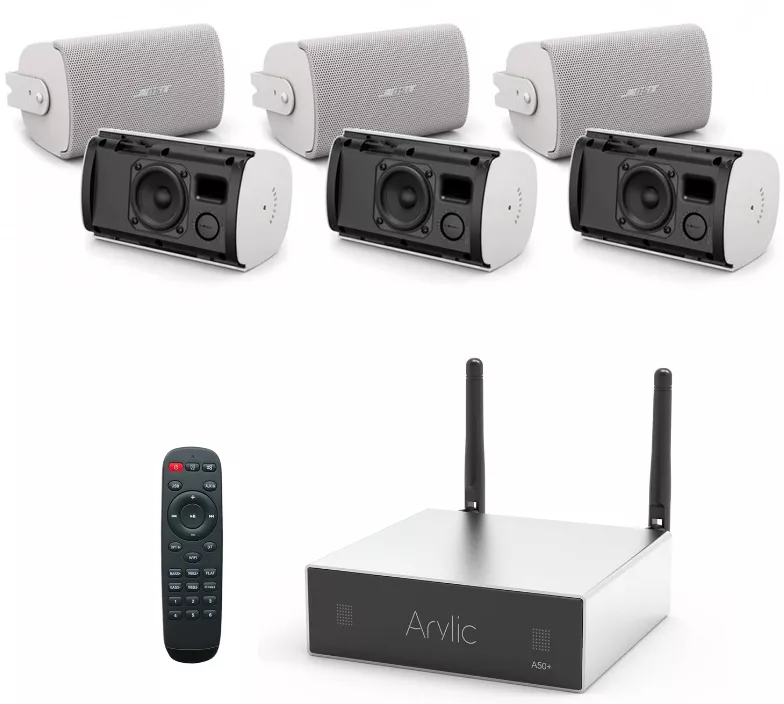 Sistem sonorizare restaurant cu wi-fi Bose FS2SE alb Sistem Terasa Cafenea Noiz - cel.ro