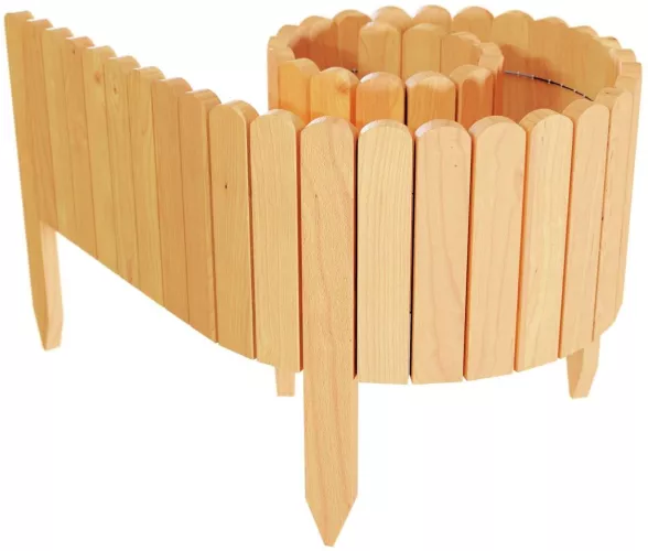 Gard de gradina decorativ din lemn natur 200x30 cm 1784 - cel.ro