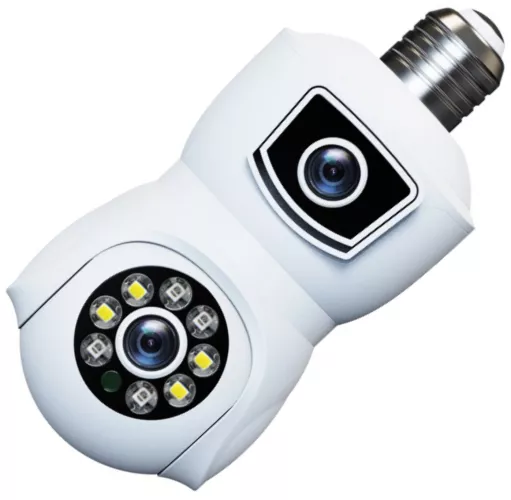Camera video de supraveghere Damar E9 Tip bec 360° Dubla lentila Fixa ...