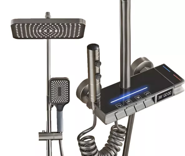 Coloana dus Set cu para dreptunghiulara Senzor Temperatura Afisaj LED 4 ...
