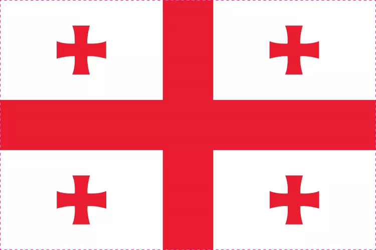 Sticker Drapel Autocolant Georgia 5 cm F-FL-GEO-5 - cel.ro