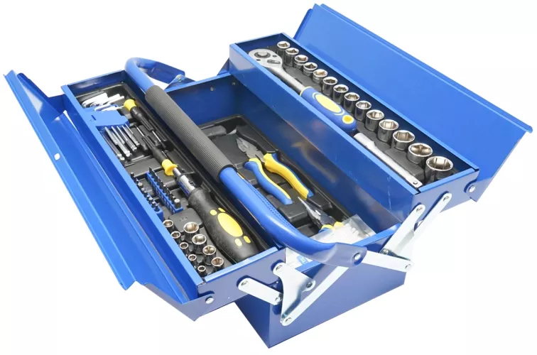 Trusa de scule 64 piese cutie metalica 48x24x21cm iiob_66730406 - cel.ro