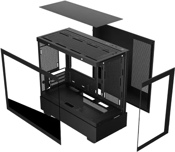 Carcasa Gaming 1STPLAYER MI5 Middle Tower ARGB Negru Tempered Glass M ...