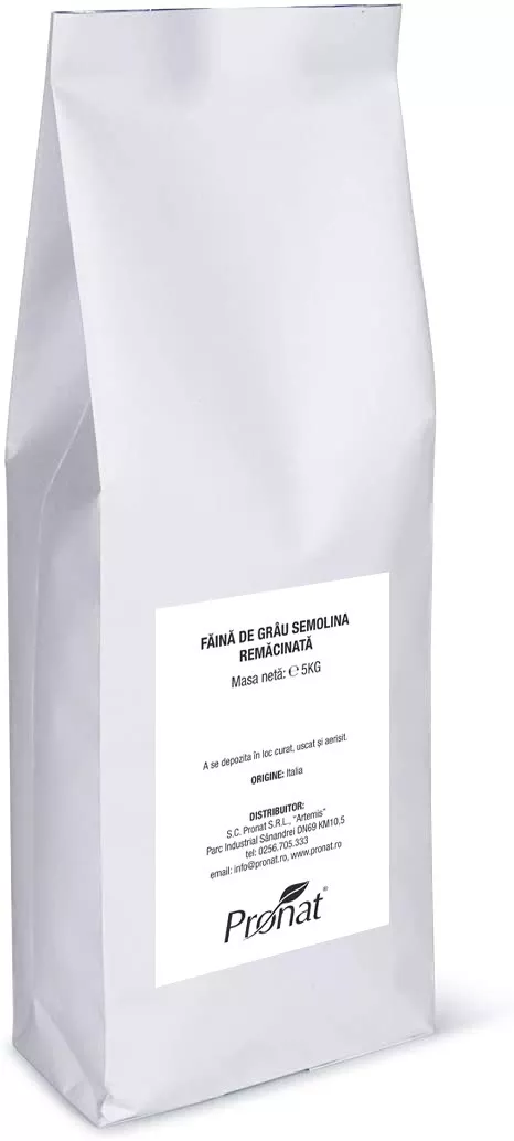 Faina de grau dur Semolina remacinata 5kg Pronat SC11868 - cel.ro
