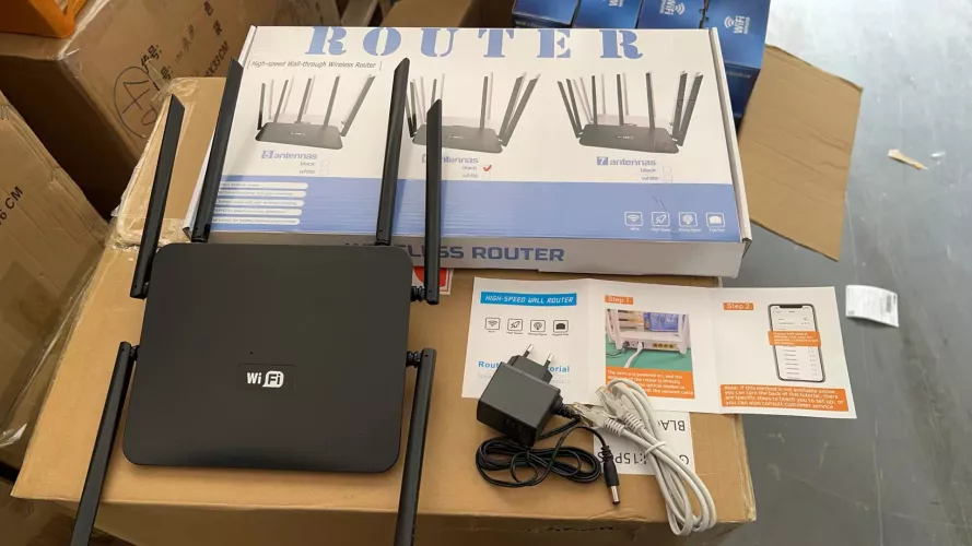 Router wireless NBKEY MK1200 6 antene 1000Mbps Full Gigabit Dual Band 2 ...