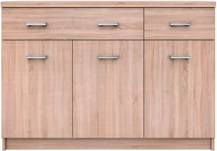 Comoda PAL stejar Sonoma Topty 120x33x85 cm 0000370883 - cel.ro