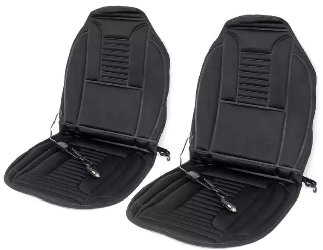 Set 2 Huse Scaun Auto 12V cu Incalzire si 2 Trepte de Reglare a ...