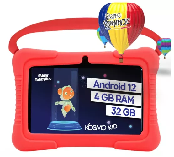 Tableta copii SMART TabbyBoo Kosmo KID 2025 rosu ecran 7&rdquo IPS ...