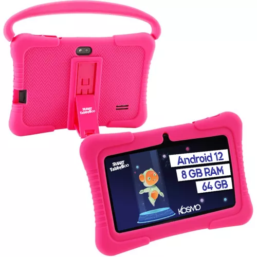 Tableta copii SMART TabbyBoo Kosmo PRO 2024 roz 64GB 8GB RAM ecran 7 ...