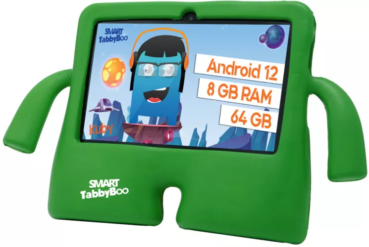 Tableta copii SMART TabbyBoo Kuby PRO 8GB RAM 64GB verde Android 12 Wi ...