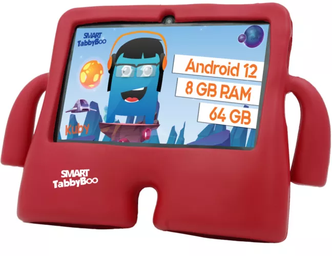 Tableta copii SMART TabbyBoo Kuby PRO rosu ecran 7&rdquo IPS 1000 jocuri si