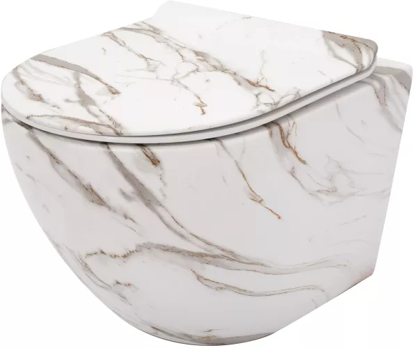 Vas WC suspendabil Carlos Slim Lava Mat Mini REA-C8004 - cel.ro