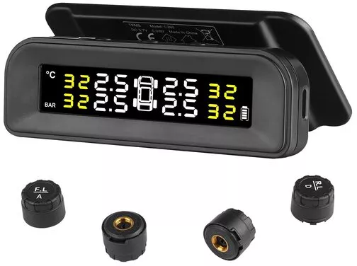 Kit extern pentru monitorizare presiune temperatura roti LCD 12 V DC 0. ...