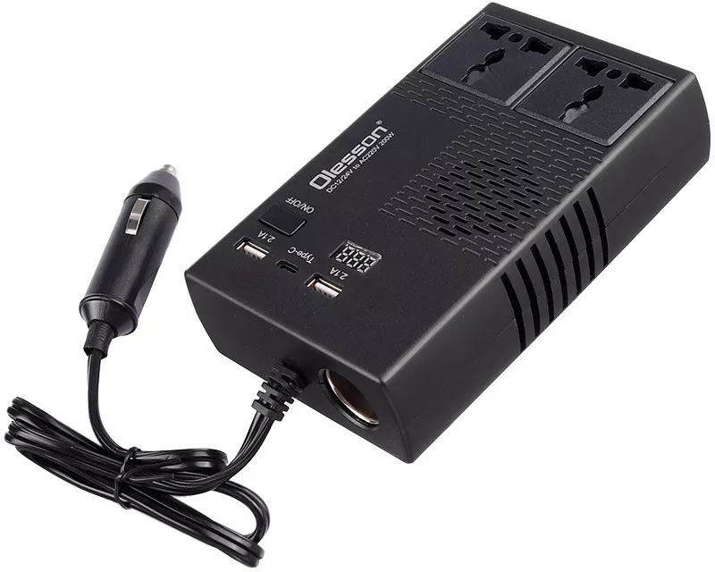 Invertor auto Olesson convertizor 12-24V la 220V AC cu Display putere ...