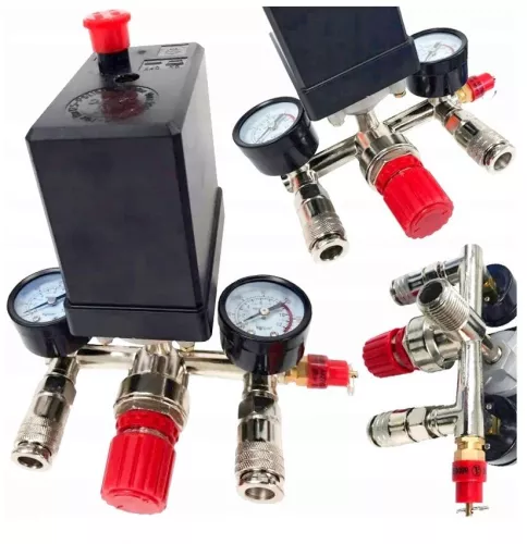 Presostat complet pentru compresor monofazic 220V reglabil Verke PowerX ...