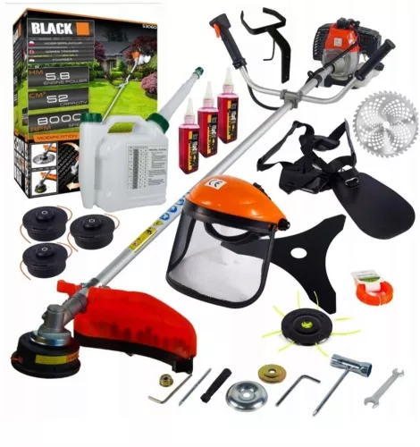 Set motocoasa motocositoare pe benzina pachet XXL 5.8cp Black PowerX ...