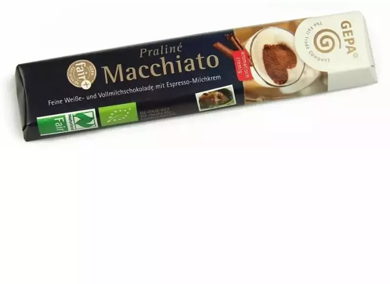 Baton bio de ciocolata alba umplut cu crema de lapte si cafea 37.5g ...