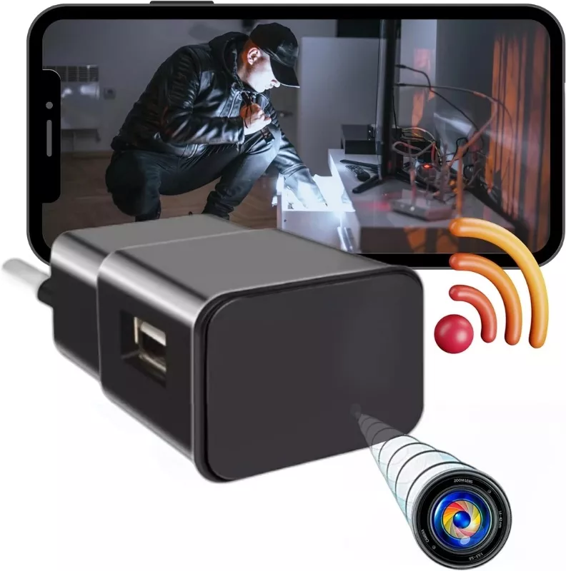 Incarcator USB cu Camera Spion iUni IP1000 32GB WiFi Vizualizare 4K ...