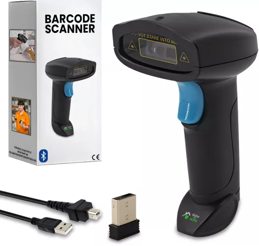 Cititor coduri de bare wireless cu laser GlowforHome 1D/2D/QR/EAN-13 ...