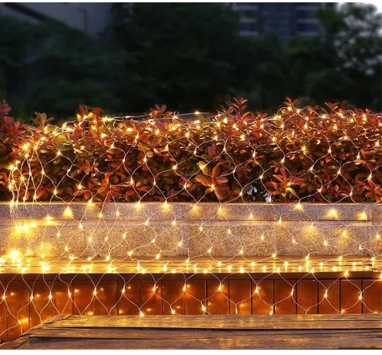 Instalatie Craciun Tip Plasa 10 m x 2 m 800 LED-uri Alb cald 8 jocuri ...