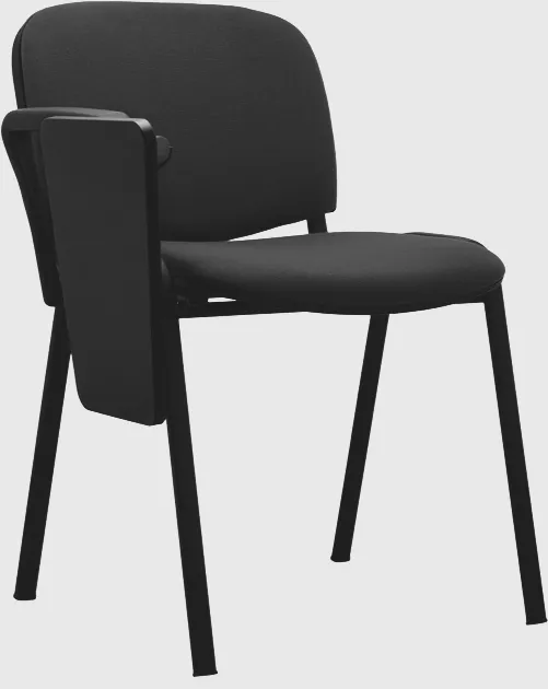 Scaun conferinta cu masuta Negru tapitat cu stofa suprapozabil ...