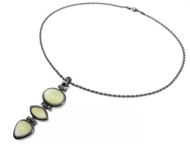 Colier inox cu pandantiv lung de opalit 9svq_949755146 - cel.ro