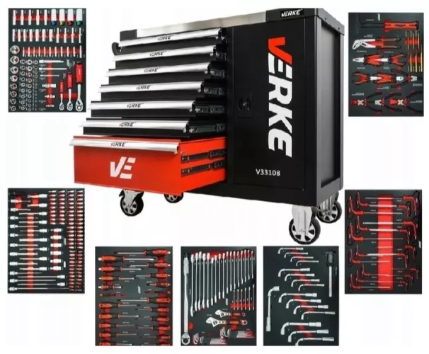 Dulap de scule complet echipat 298 piese Verke PowerX_1630 - cel.ro