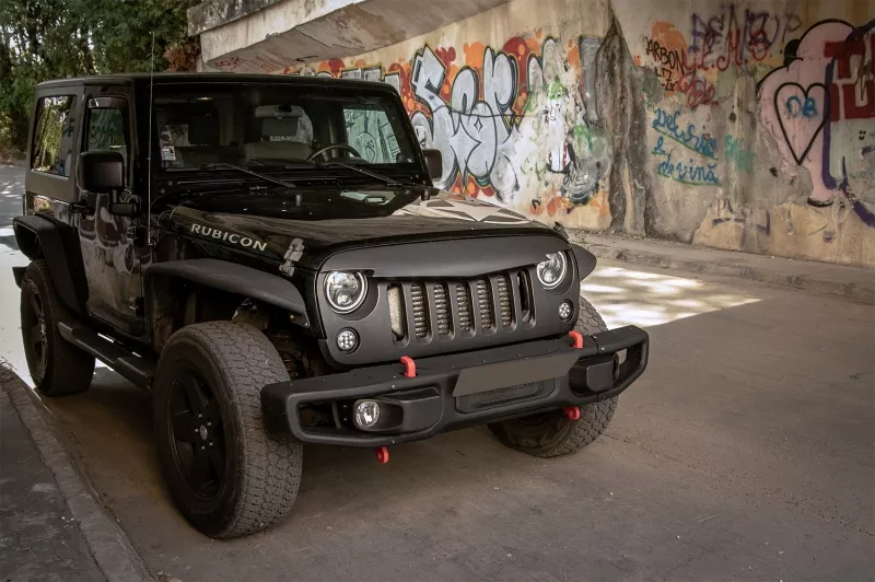 Grila Jeep Wrangler Rubicon JK 07-17 Angry Bird Negru Mat New FGJEWJKMB