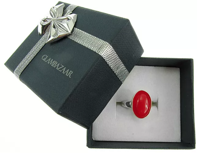 Inel argint reglabil cu agata rosie naturala 14x10 MM GlamBazaar Reglabila cu - cel.ro