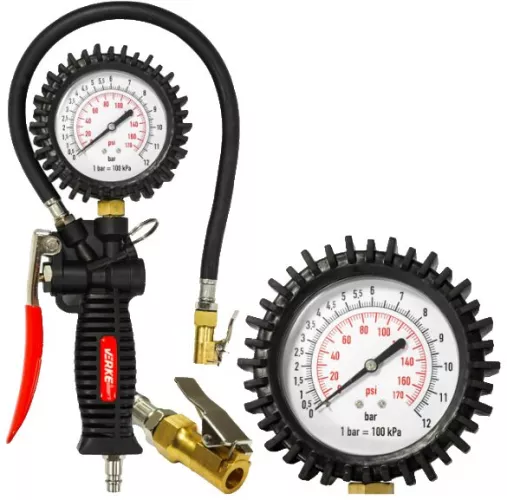 Pistol de umflat roti cu manometru 0 - 15 bari Verke PowerX_3070 - cel.ro