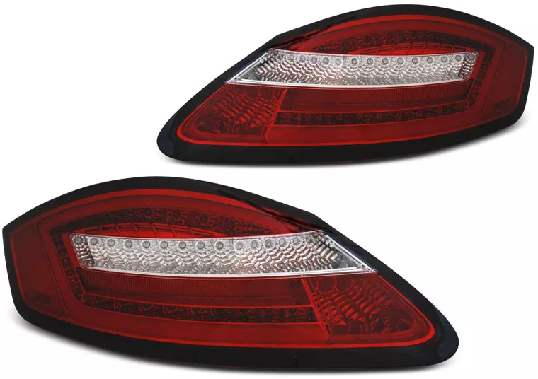 Stopuri LED Rosu Alb SEQ potrivite pentru PORSCHE BOXSTER 987 / CAYMAN ...
