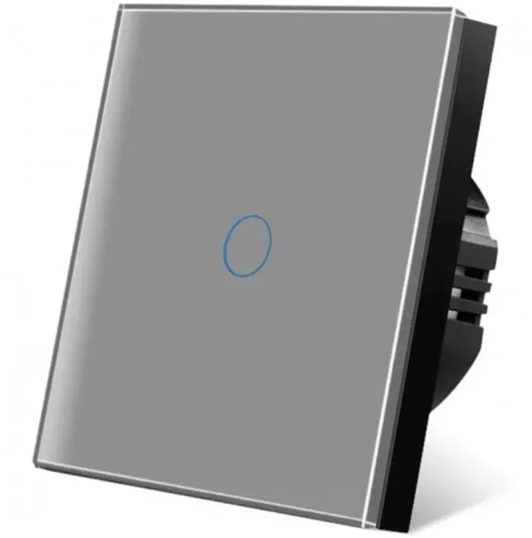 Intrerupator touch iUni 1F Sticla Securizata LED Silver ykg4_462261284 ...