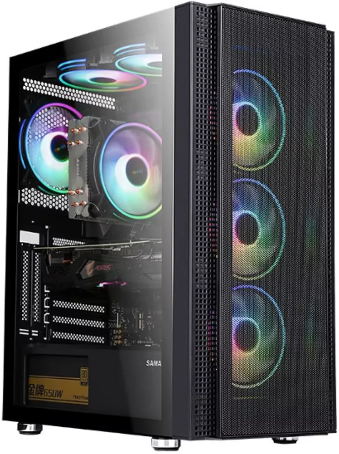Carcasa gaming Serioux Quantum Middle Tower Sticla Securizata ATX Fara ...