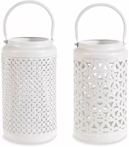 Set 2 felinare metal alb 15x38 cm A53.30.45 - cel.ro