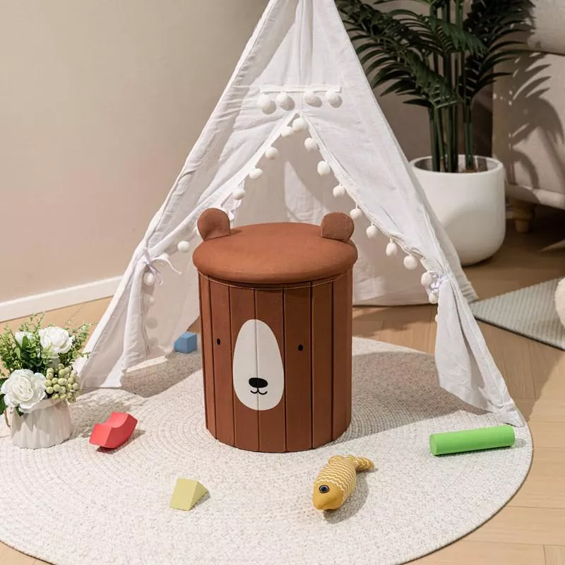 Taburet figurina pentru copii cu spatiu depozitare- Urs hr-fld28-bear ...