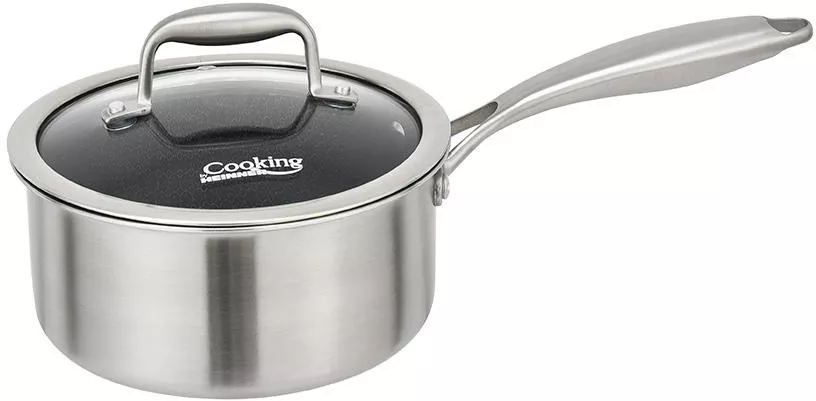 Caserola profesionala din inox in 3 straturi cu capac acoperire ...