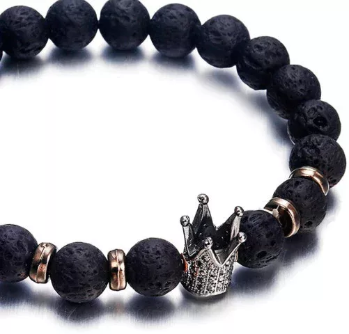 Bratara Roca Vulcanica unisex iUni B1 Dark Grey iuni2283 - cel.ro