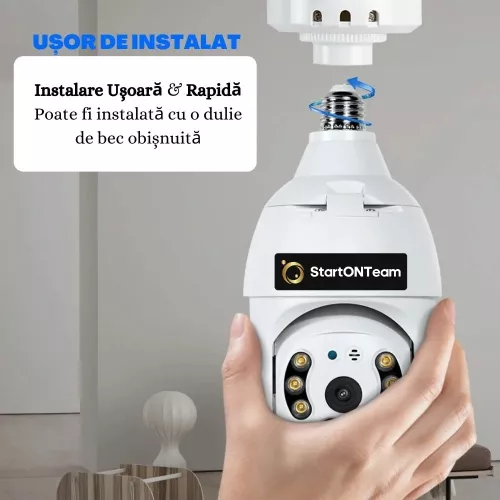 Camera IP de Supraveghere Profesionala Rotativa de exterior tip Bec cu ...