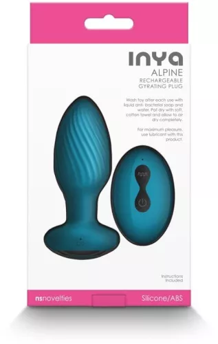 Dop Anal INYA Alpine Teal NS Toys Albastru grosime 3.5 cm lungime 9.8 ...