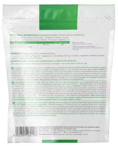 L-Treonat de Magneziu L-Threonate 600 mg 90 Capsule Raw Powders 7bbl_190954942 - cel.ro
