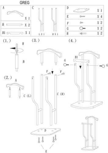 Portmantou SL Greg wenge 4272