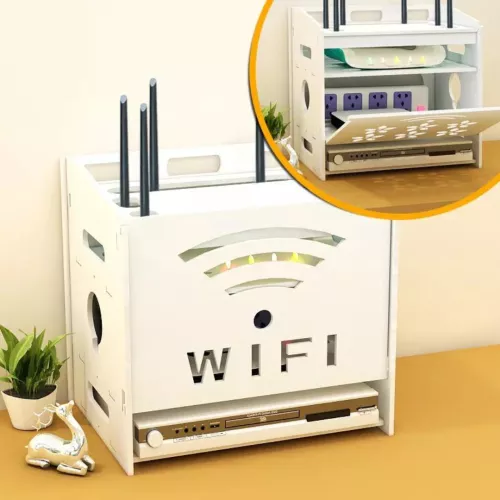 Raft Suport Router Wireless pentru mascare echipament WI-FI si fire ...